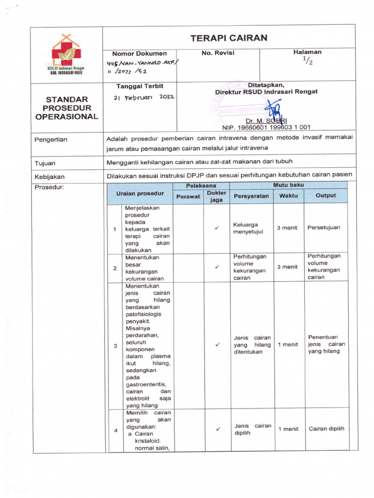 SPO Terapi Cairan | PDF
