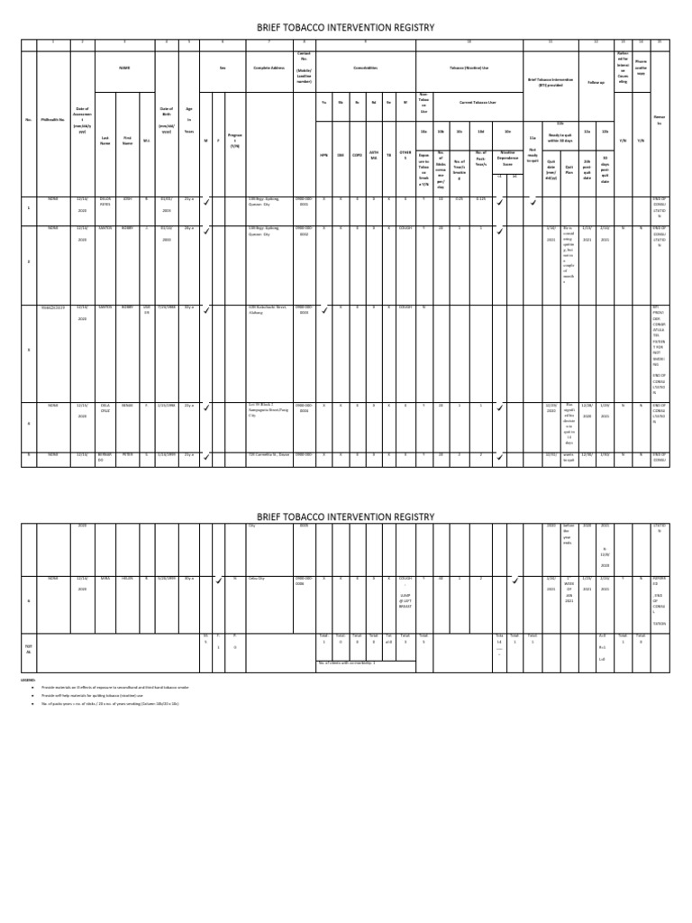 BTI Register Form-ANSWERS | PDF | Tobacco | Herbal And Fungal Stimulants