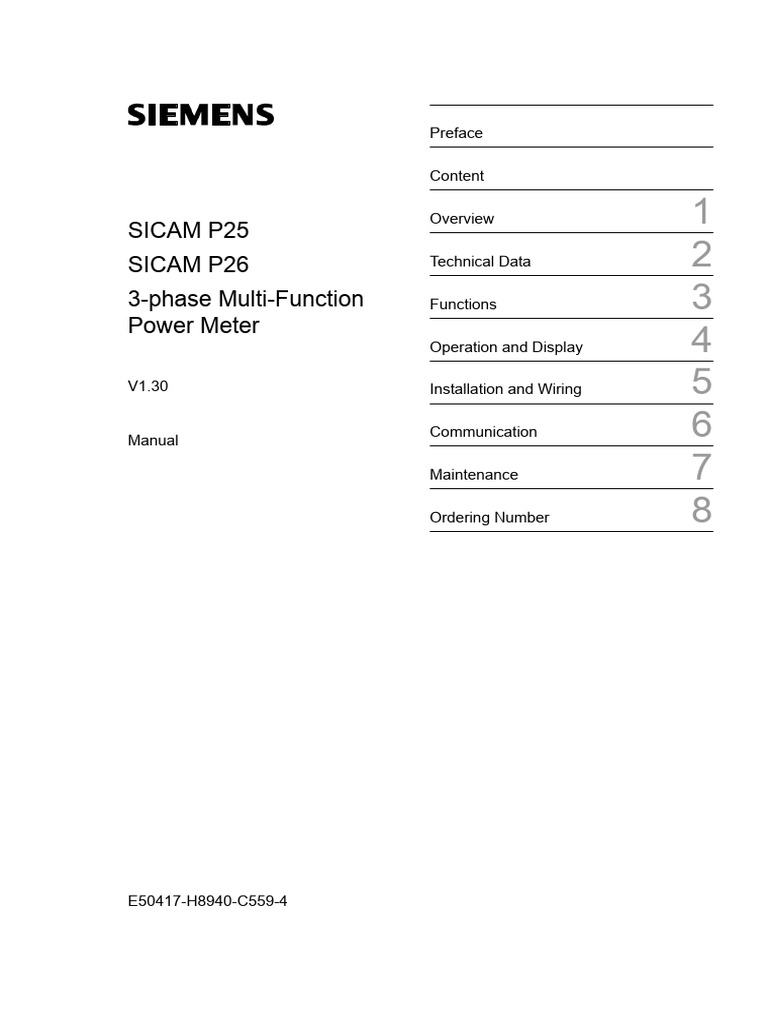 SICAM P25 P26 Manual A4 en | PDF | Electrical Network | Trademark