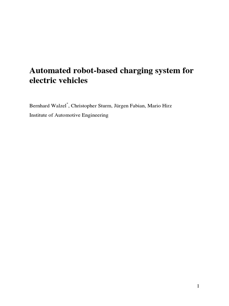 Automated EV Charging Solutions | PDF | Electrical Connector | Automation