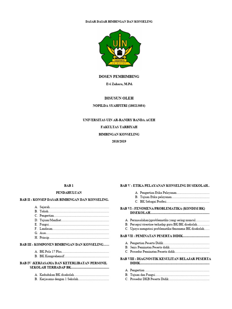 Dasar Dasar BK | PDF | Karier & Perkembangan