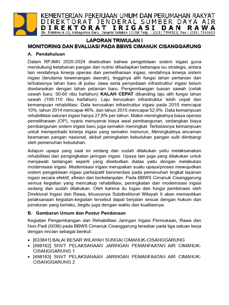 Laporan TW 1 | PDF