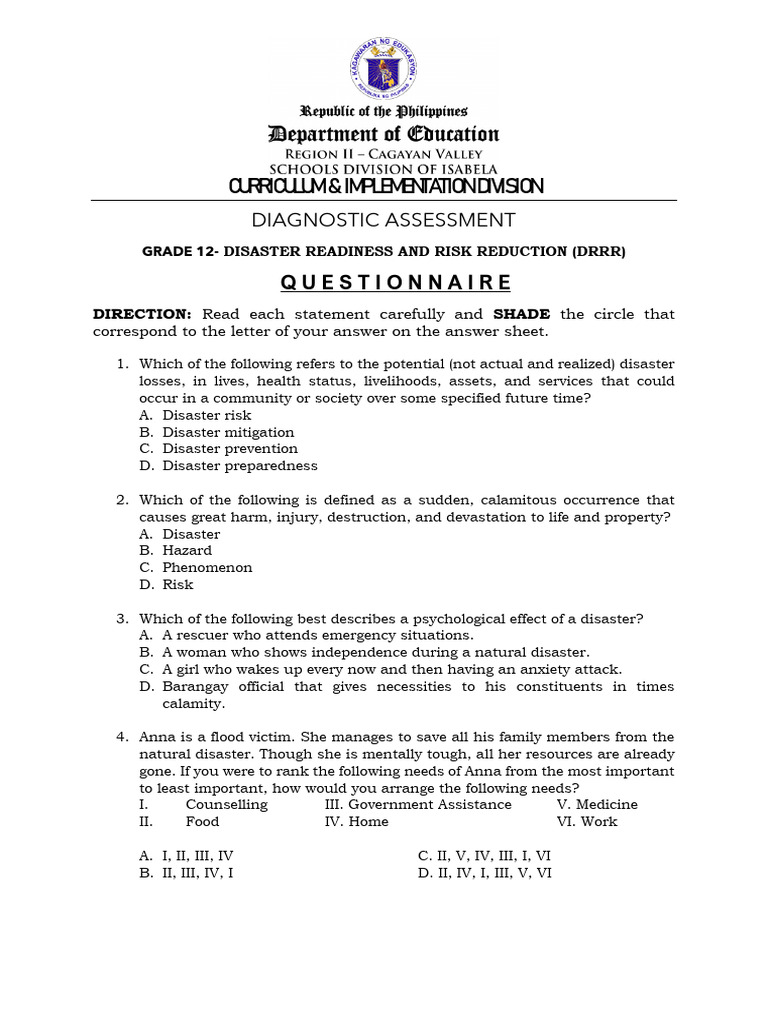 Grade 12-DRRR | PDF | Volcano | Emergency Management