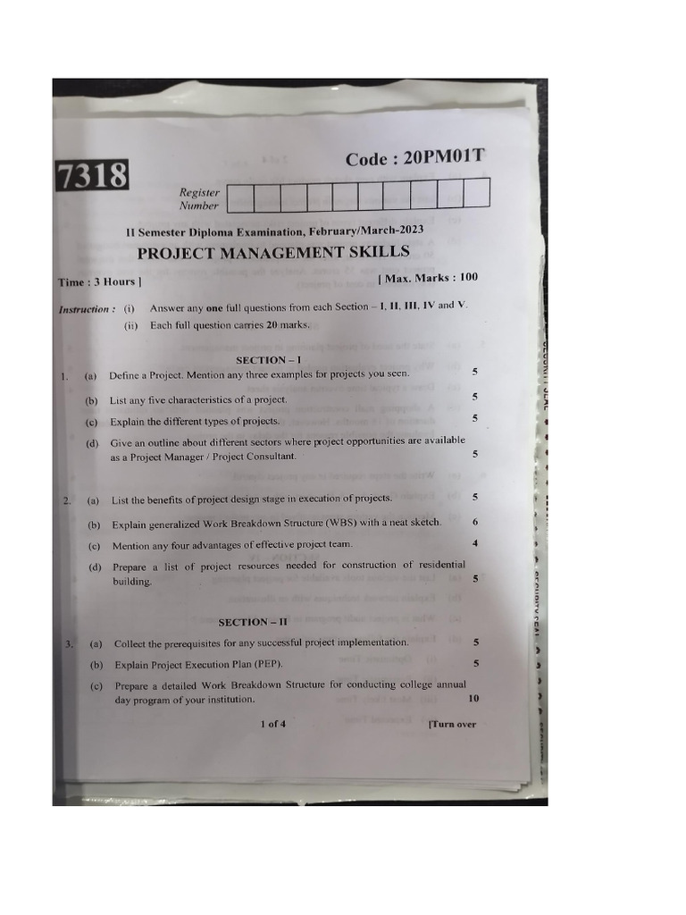 Pms Question Paper | PDF