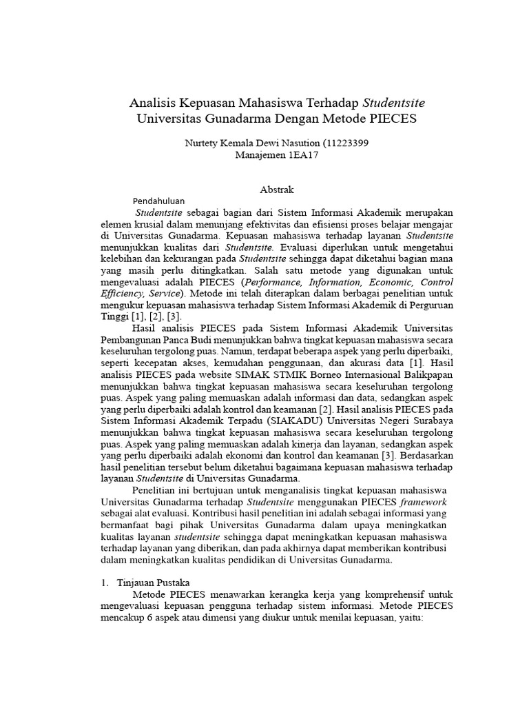 Laporan Penelitian PIECES | PDF | Metode & Bahan Ajar