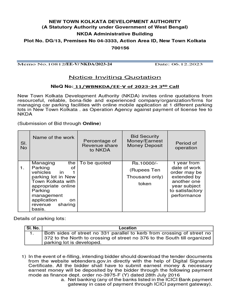 EE-V/ NKDA/2023-24: Memo No.10812 Date: 06.12.2023 | PDF | License | Parking