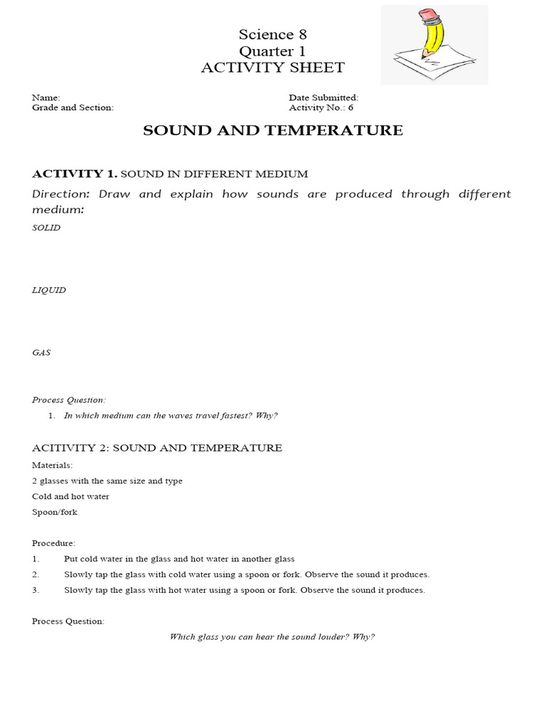 Science 8 ACITIVITY SHEET 6 | PDF