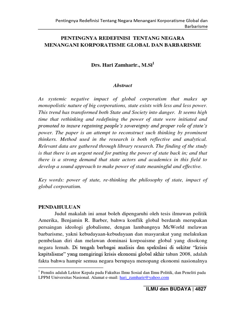 Drs HARI ZAMHARIR M.Si | PDF