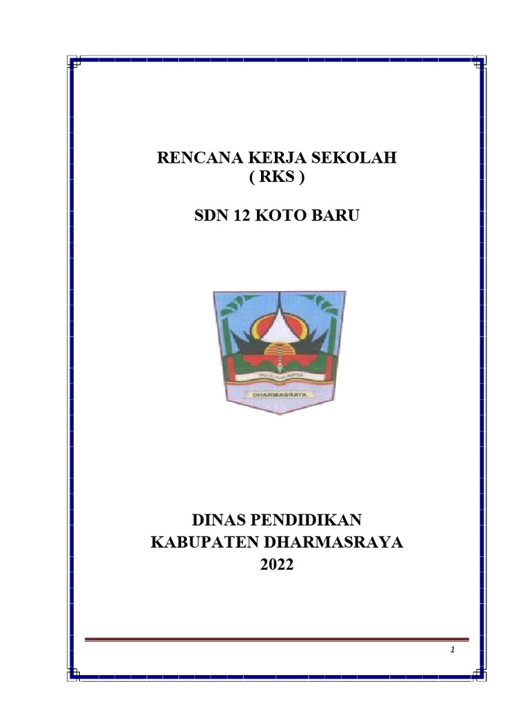 RKS SD 12 Koto Baru | PDF
