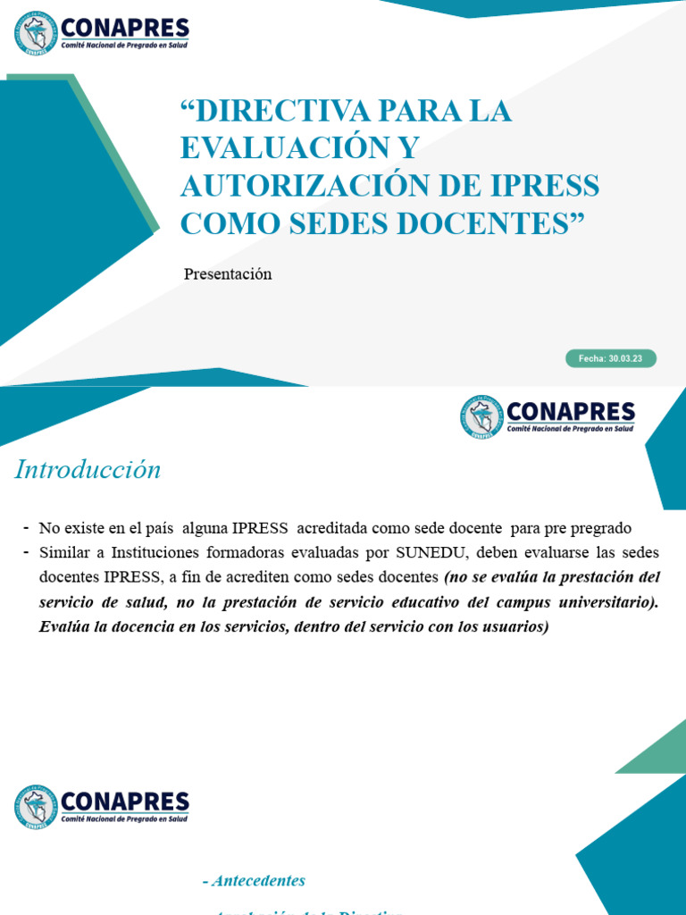 6 - DIRESA Directiva Sedes Docentes y Campos de Formación 2023 | PDF ...