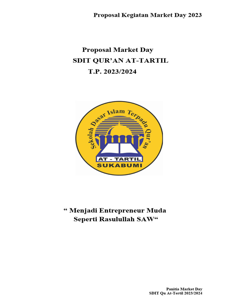 Proposal Market Day | PDF | Ilmu Sosial