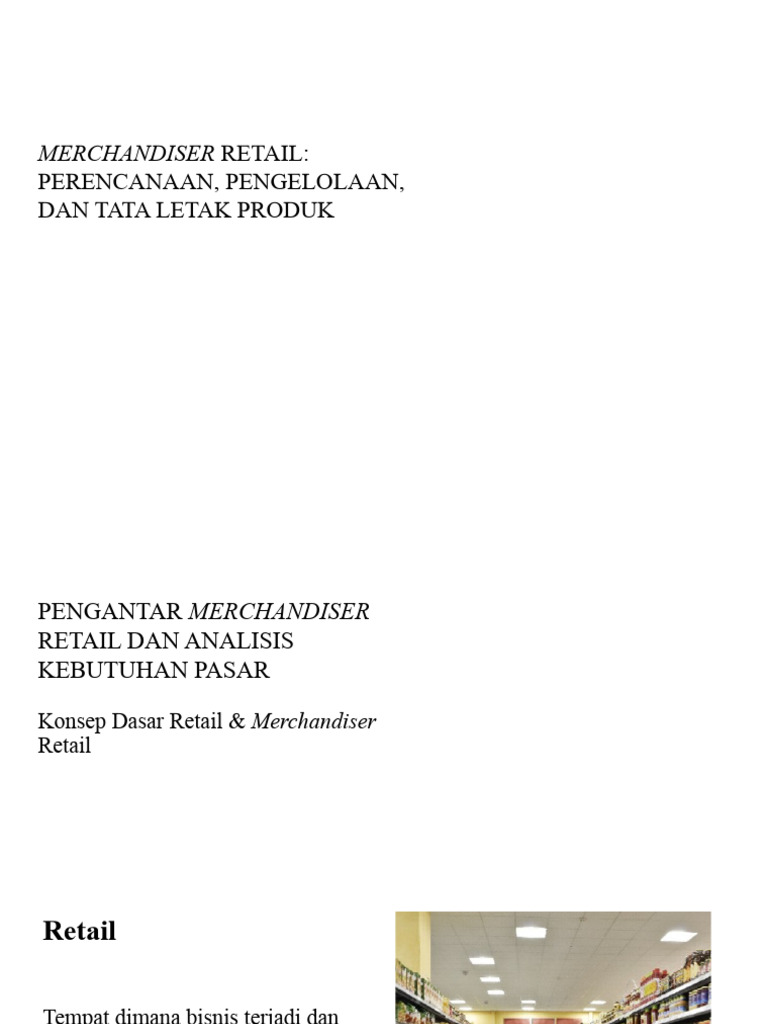 Tugas dan Peran Merchandiser Retail | PDF