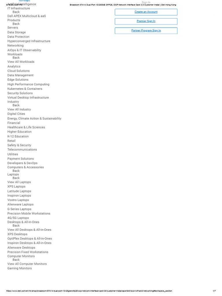 Broadcom 57414 Dual Port 10 - 25GbE SFP28, OCP Network Interface Card 3.0 Customer Install | PDF ...