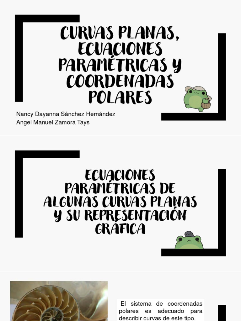 Curvas Planas, Ecuaciones Paramétricas y Coordenadas Polares-1 | PDF ...