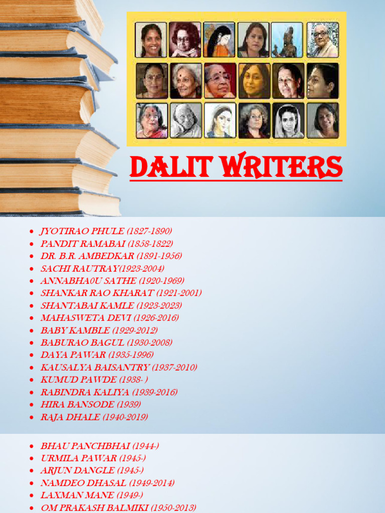 DALIT WRITERS Notes | PDF | Art