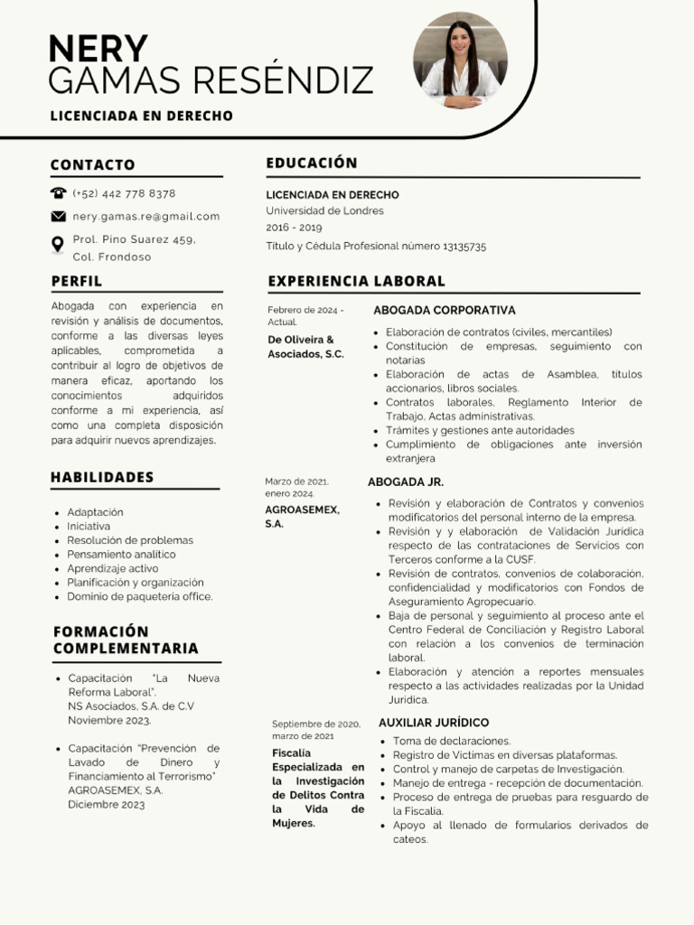 Currículum - Nery Gamas - 2024 | PDF