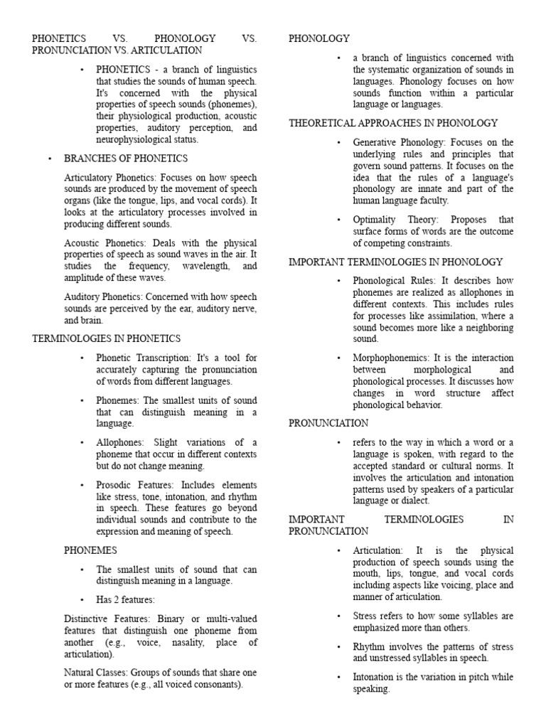 Phonetics and Phonology Word File | PDF | Vowel | Phonology