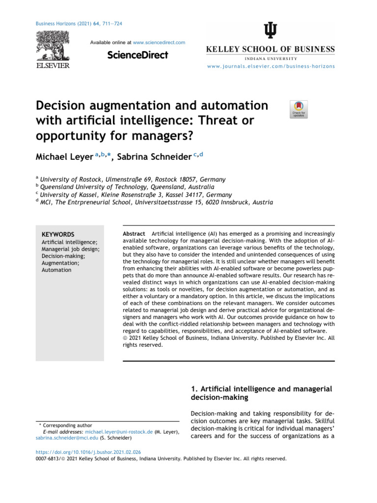 02) Decision Augmentation & Automation With AI | PDF | Artificial ...