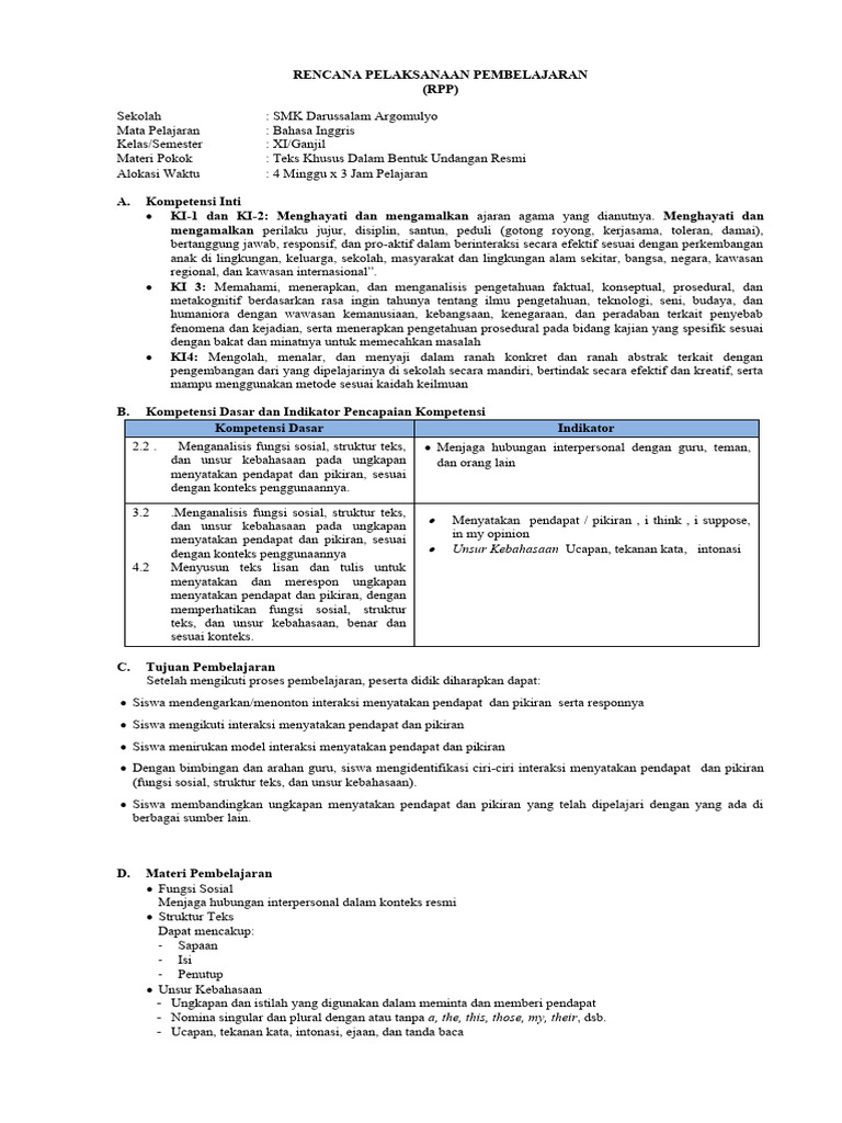 RPP Kelas Xi 2024 | PDF | Karier & Perkembangan | Seni & Disiplin Bahasa