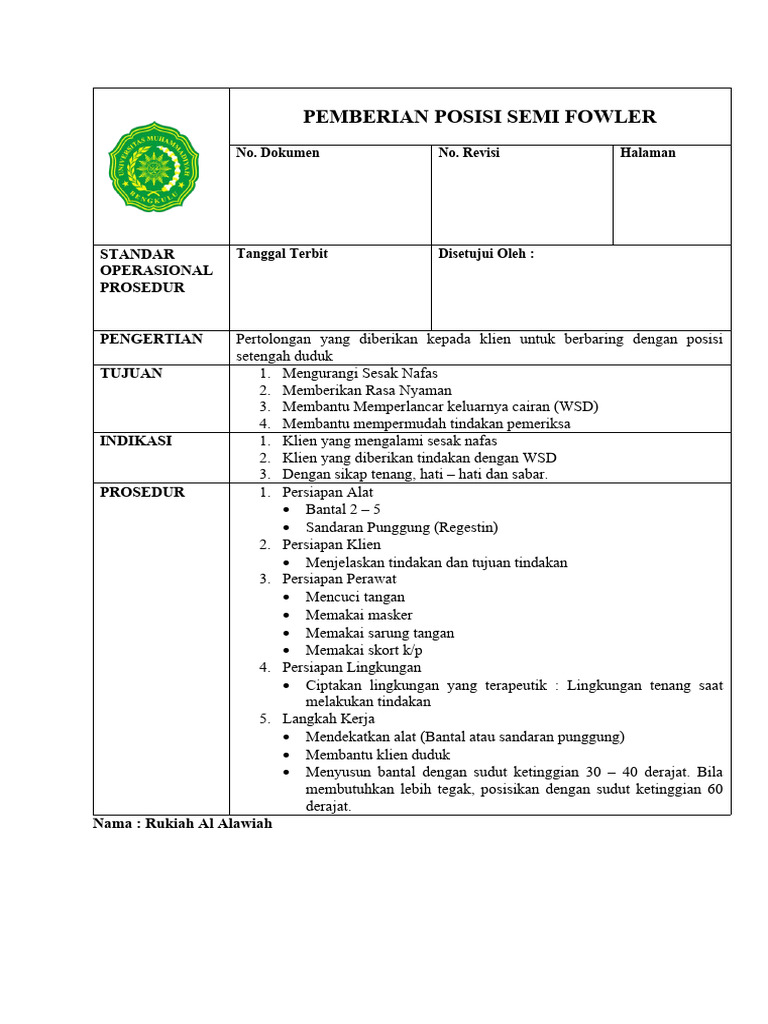 Posisi Semi Fowler | PDF