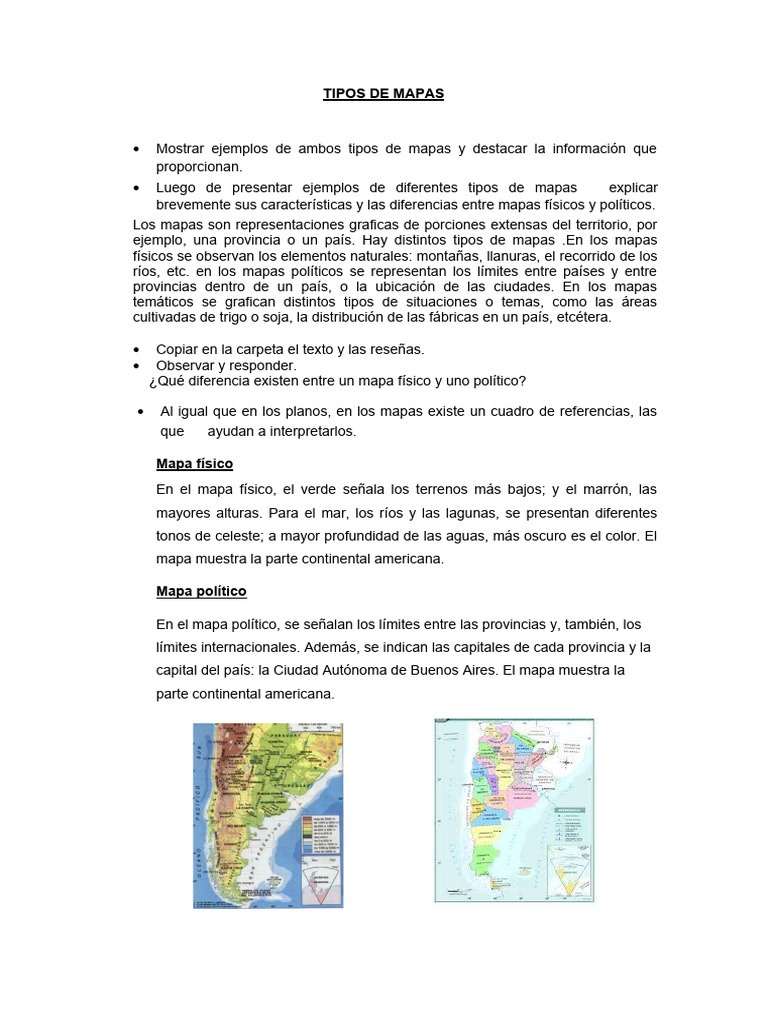 Tipos de Mapas | PDF | Argentina | Uruguay