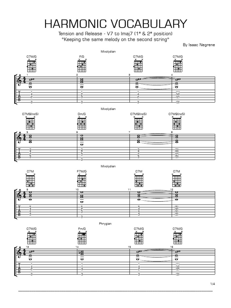 01 - Harmonic Vocabulary - Part 1 | PDF