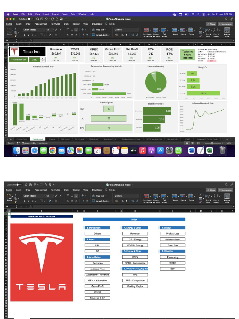 Financial Model of Tesla 1674453068 | PDF