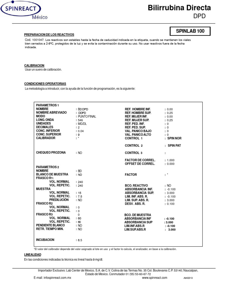 Spinlab 100 BT-BD DPD | PDF