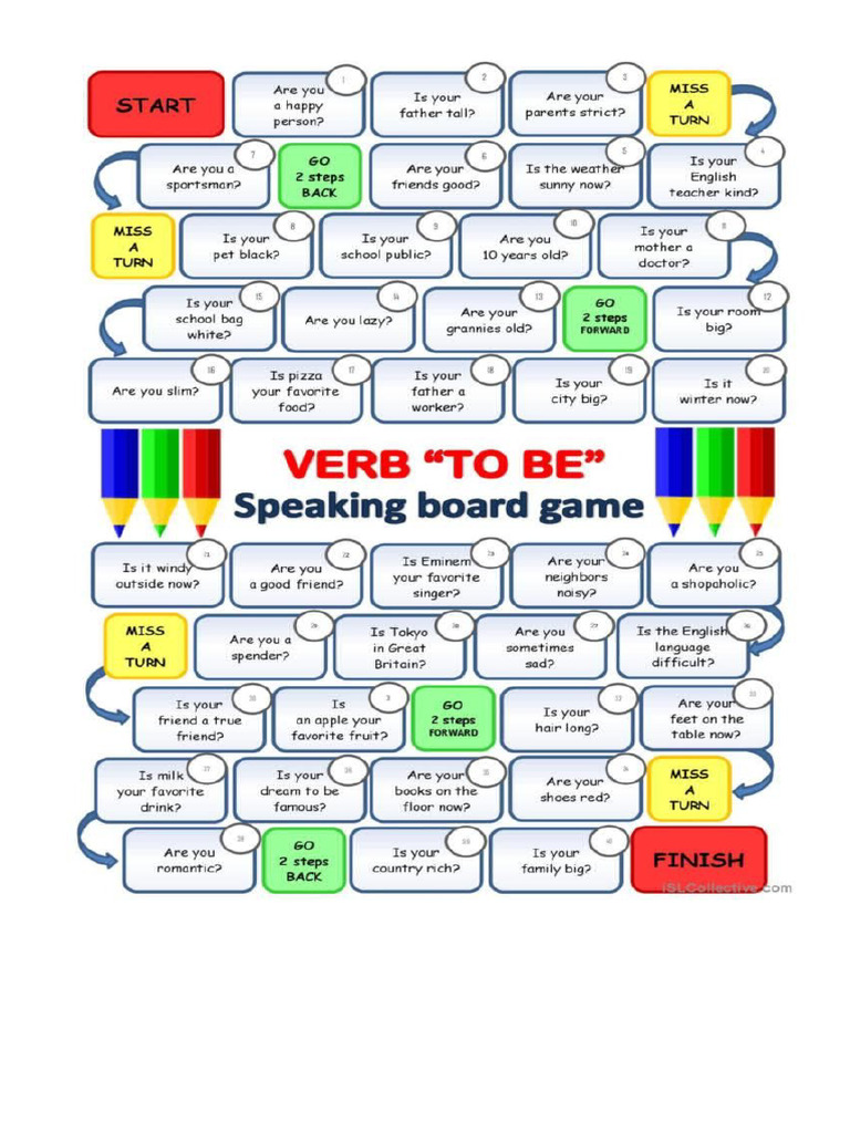 Verb To Be Games | PDF