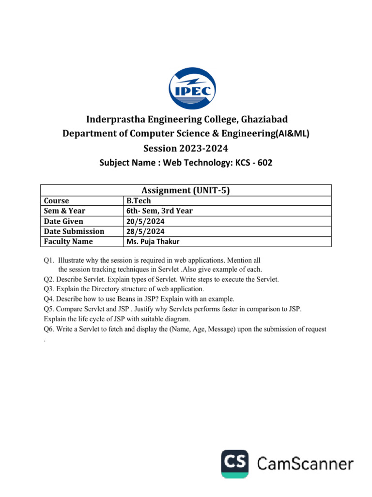 Assignment. 5 WT | PDF | Art | Technology & Engineering