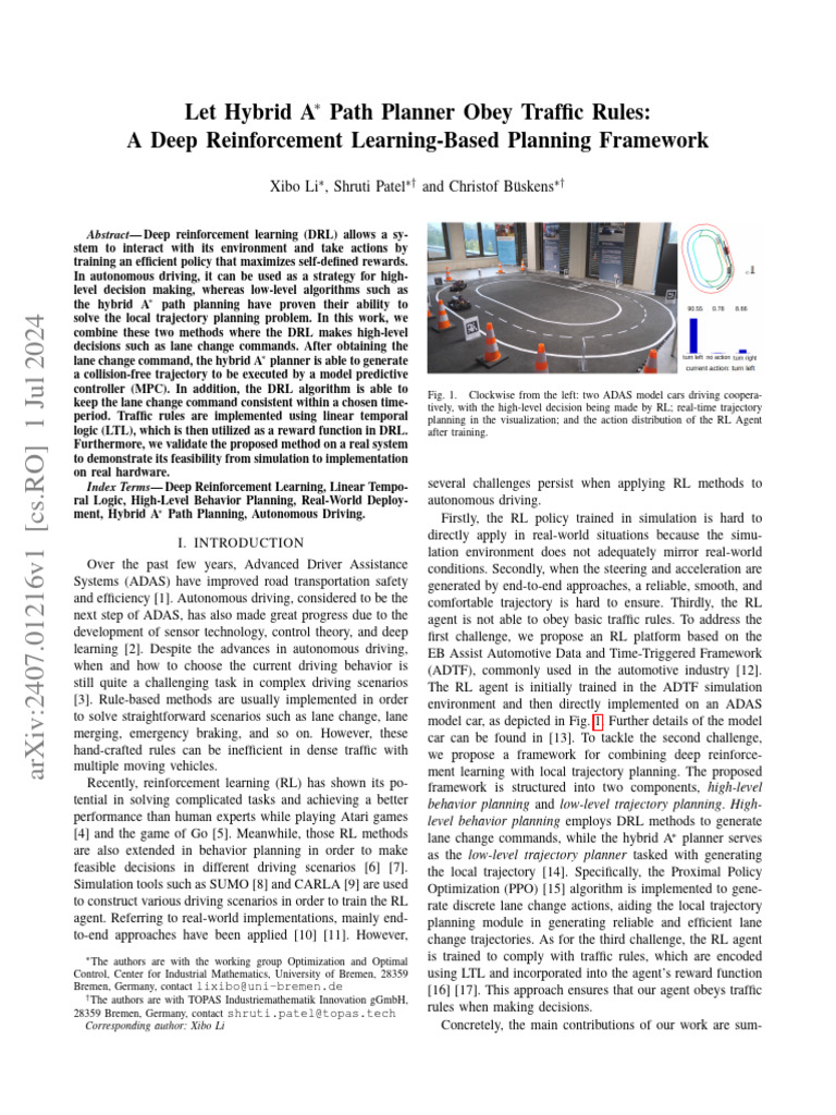 10、《Let Hybrid a Path Planner Obey Traffic Rules a Deep Reinforcement ...