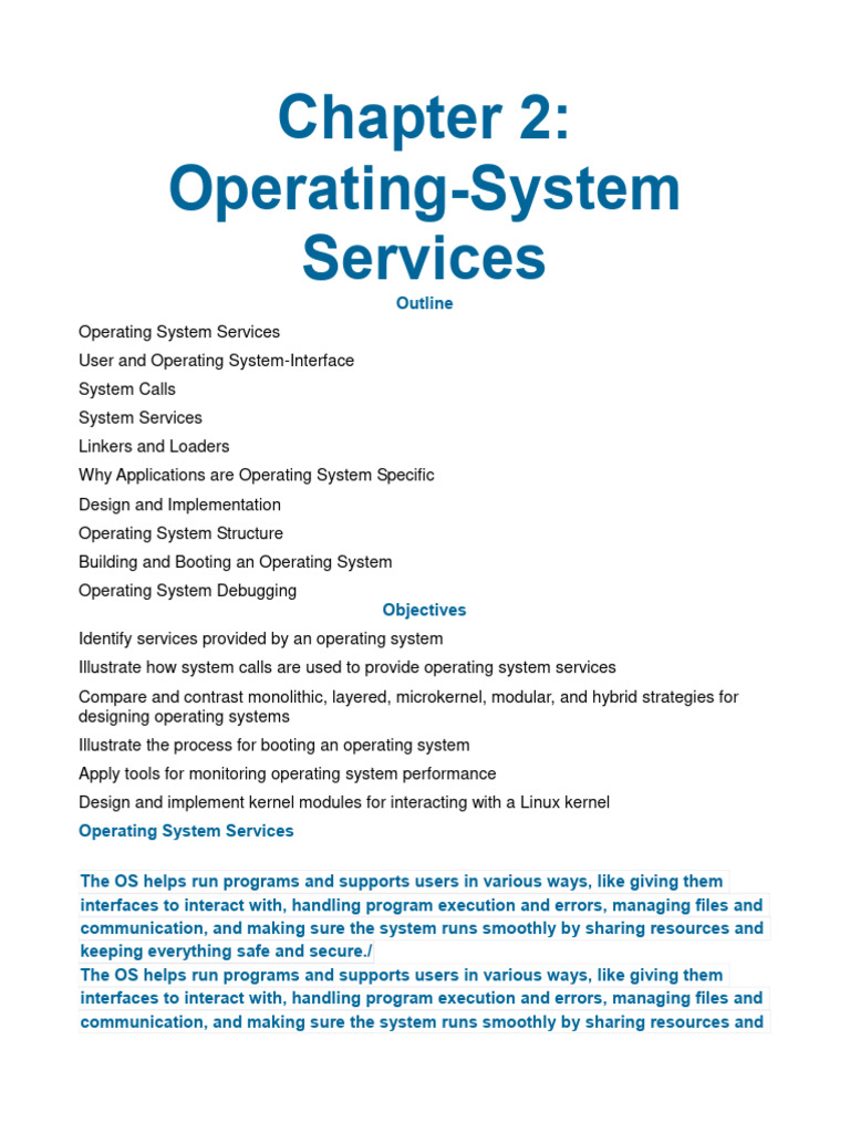 CHCH 2 | PDF | Operating System | Kernel (Operating System)