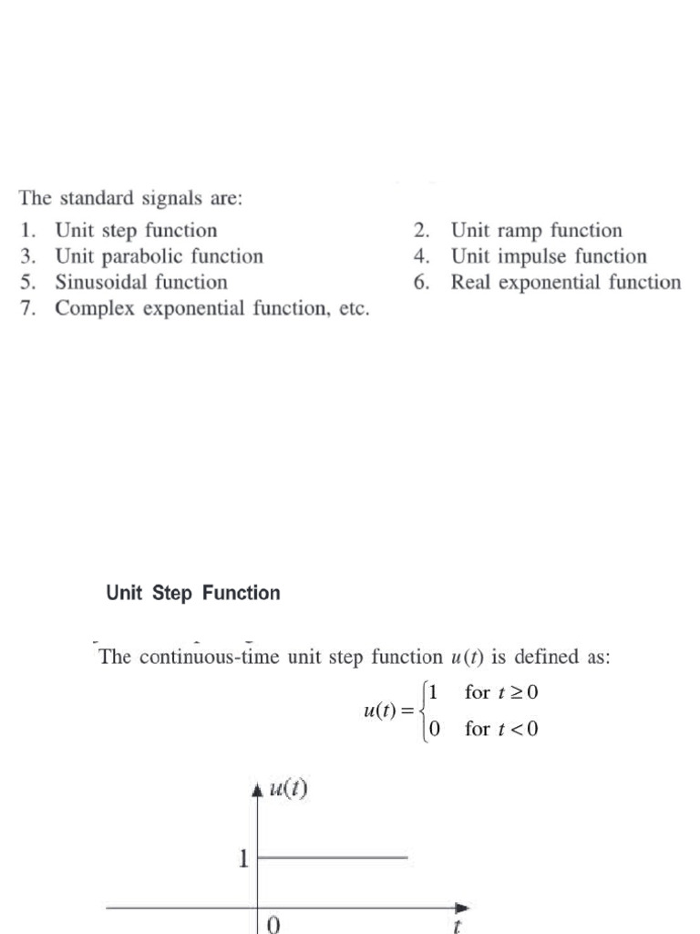 Signals and Systems - Standard Signals | PDF