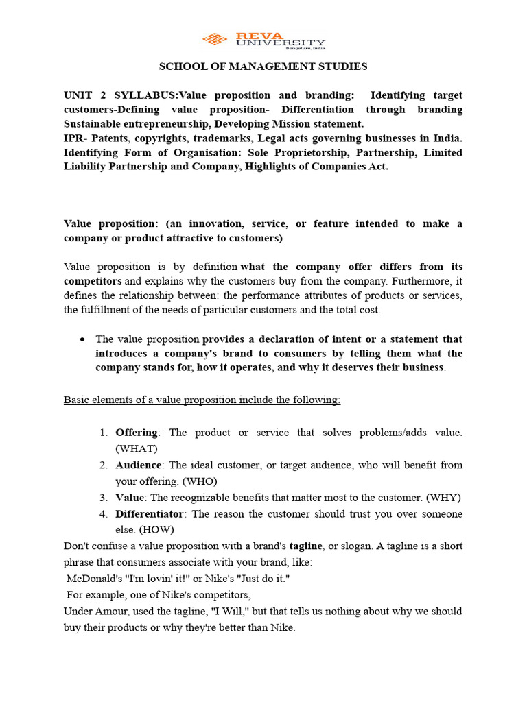 Unit 2-NVP | PDF | Brand | Limited Liability Company