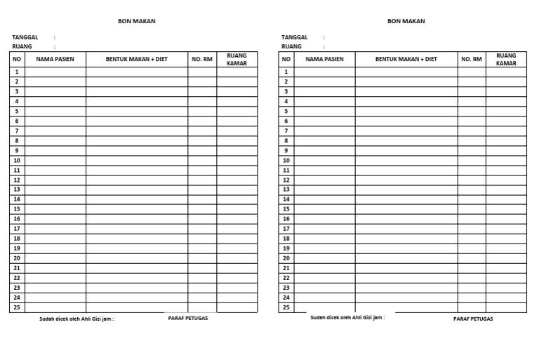 Bon Makan Kosong Jangan Diedit !!!!!!!!! | PDF