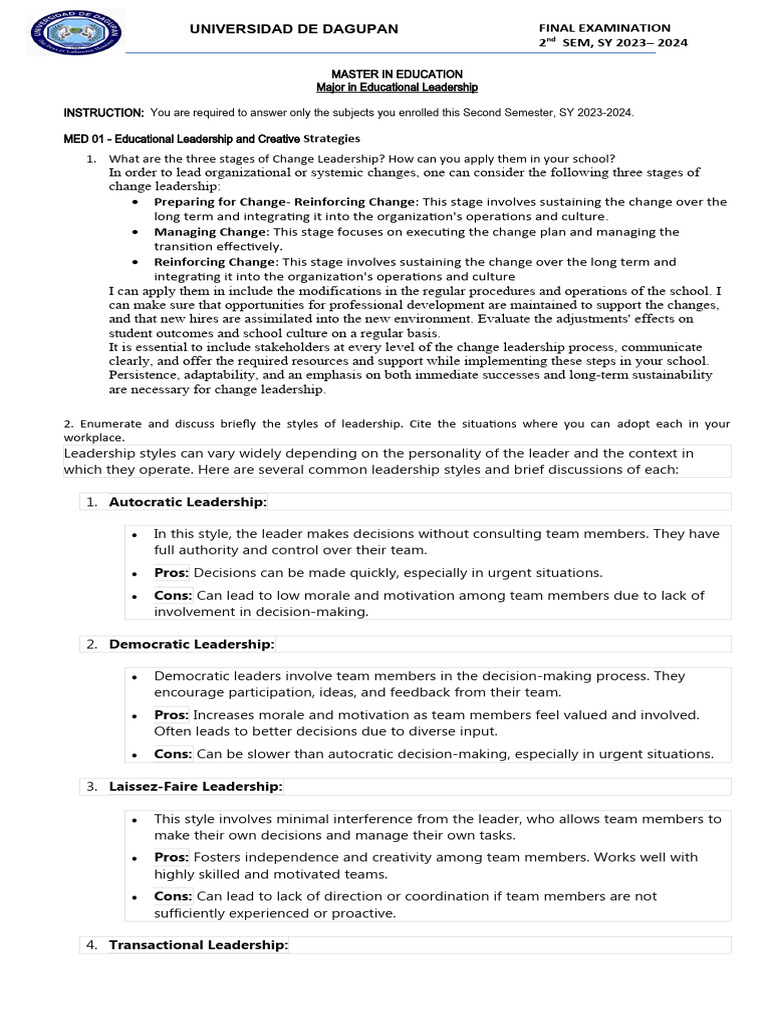 Med Final Exam 2nd Sem Sy 2023 2024 | PDF | Educational Assessment ...