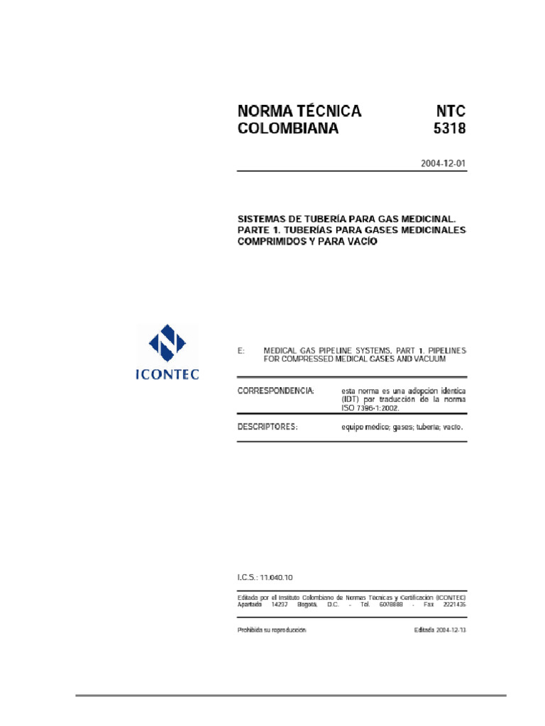 Norma Tecnica NTC 5318 | PDF