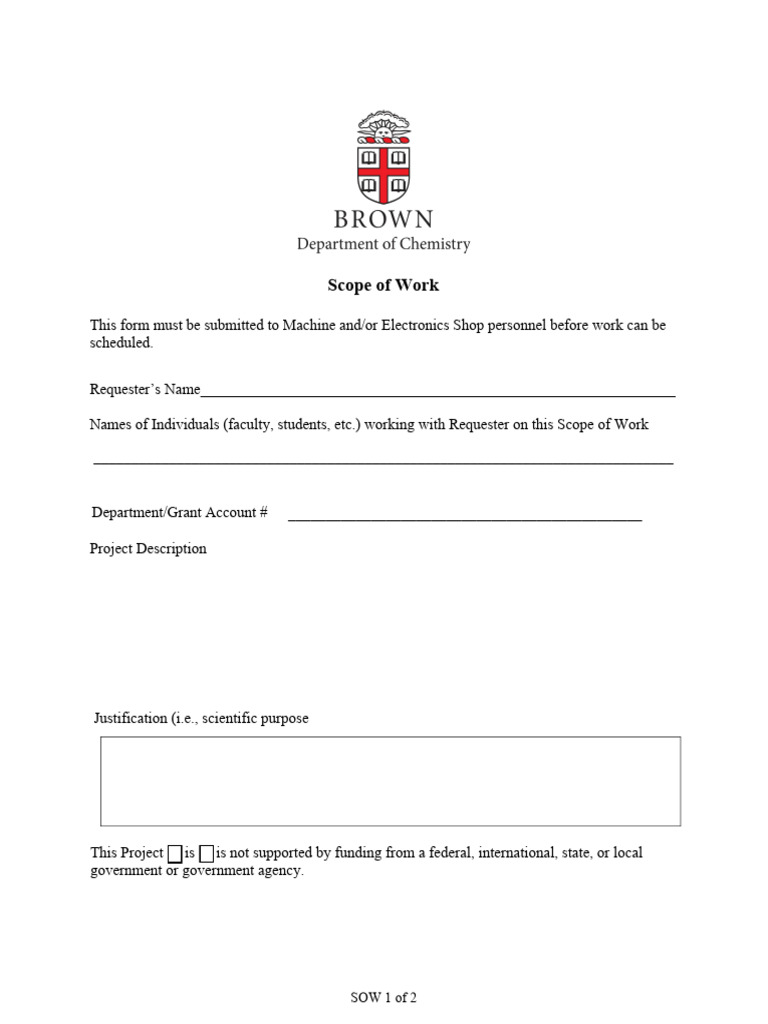 SOP Machine Shop Electronics Shop SOWform | PDF