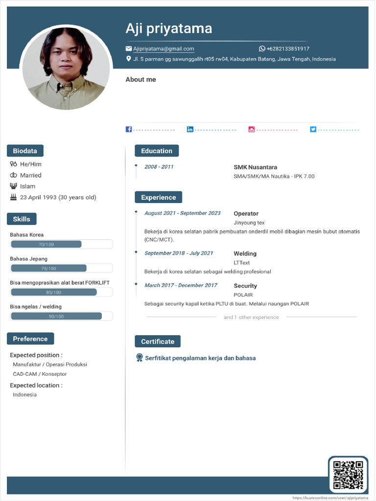 CV Aji Priyatama 2 | PDF