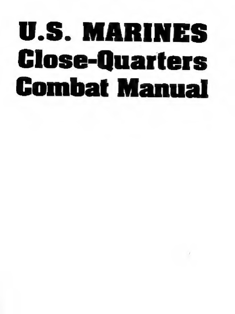 U.S. Marines Close-Quarters Combat Guide | PDF | Anatomy | Human Anatomy