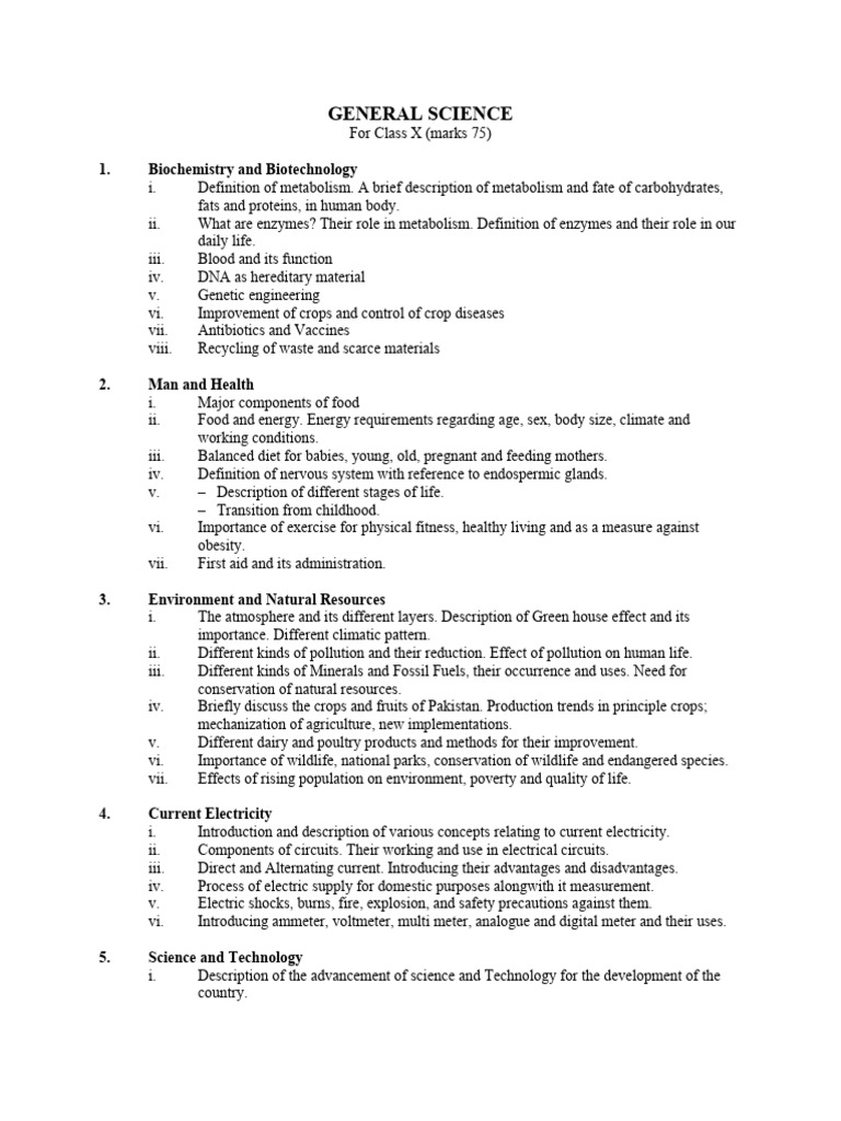 General Science | PDF | Life | Metabolism