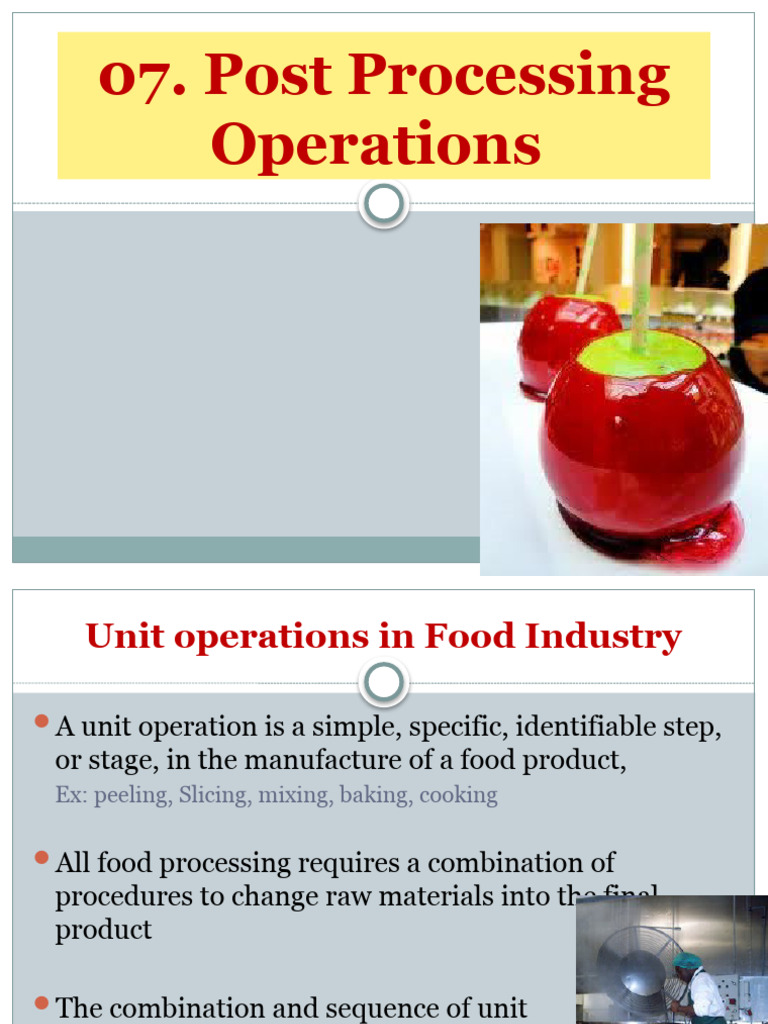 Post Processing Operations | PDF | Bread Crumbs | Packaging And Labeling