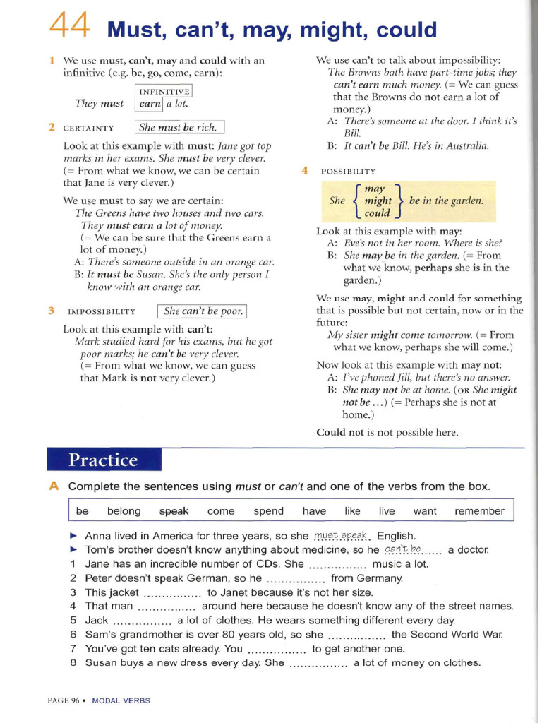 44 - Must, Can't, May, Might, Could | PDF
