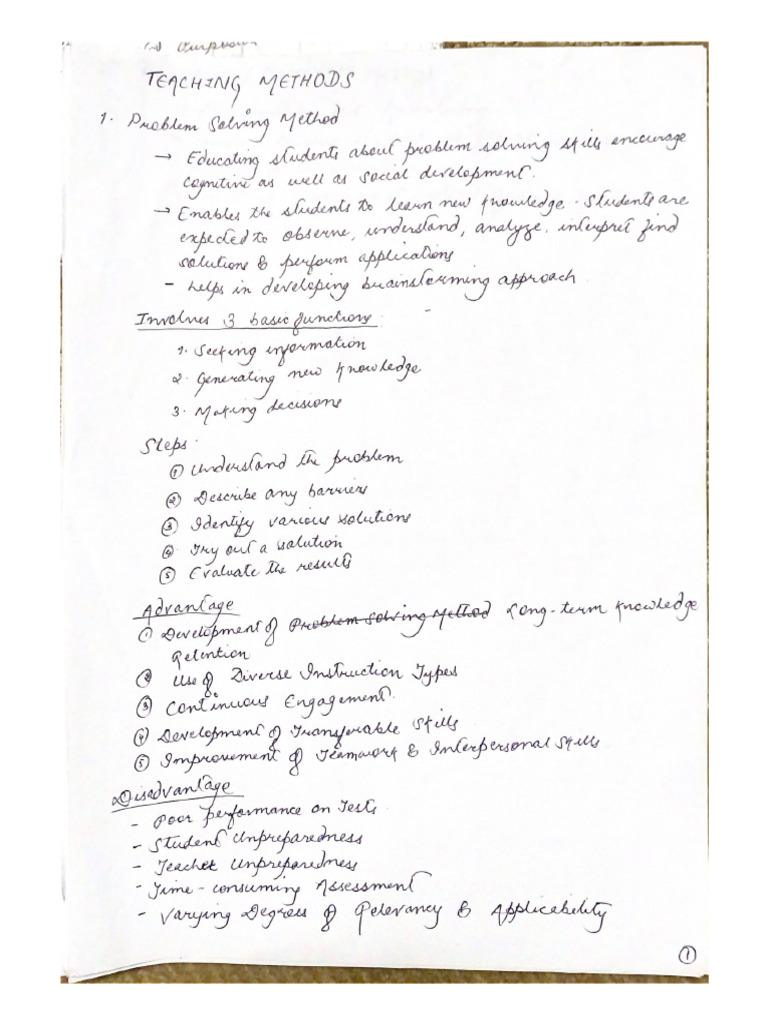 Class Note Teaching Methods | PDF