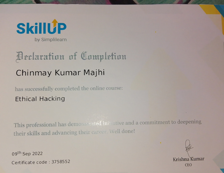 Skill Up Certificate | PDF