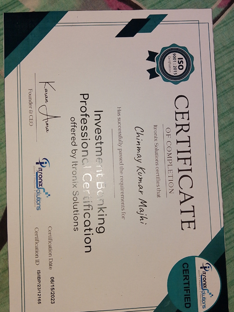 Manager Certificate | PDF