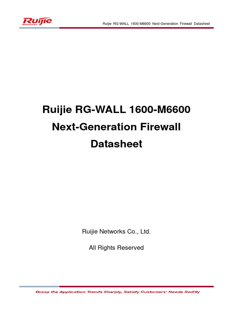 Next-Generation Firewall Datasheet - Ruijie | PDF | Firewall (Computing) | Computer Network