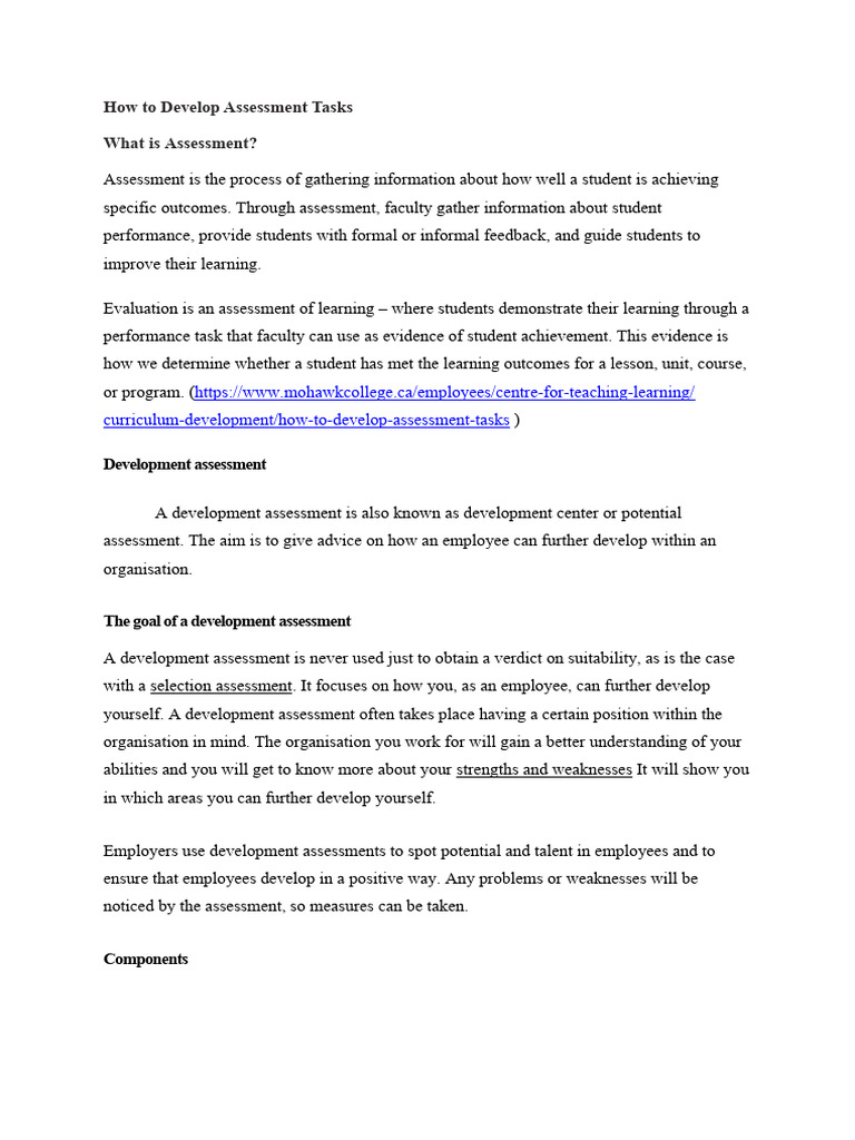 Group 2 Develop Test Assesment | PDF | Educational Assessment | Learning