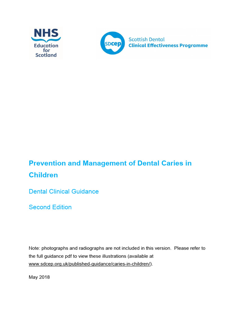 Sdcep Child Caries 2nd Edition Word Accessible Document 1 | PDF ...