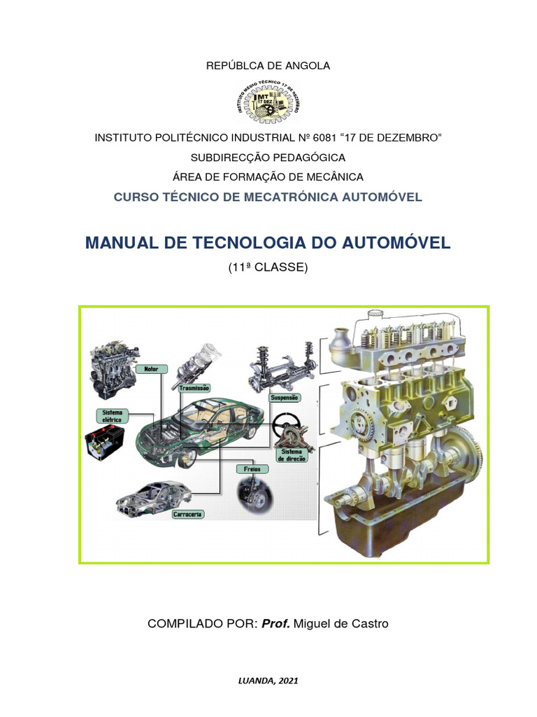 Resumo 11 - MANUAL DE TECNOLOGIA AUTO 12 CLASSE (CAP S - 5,6,7,8,9 ...